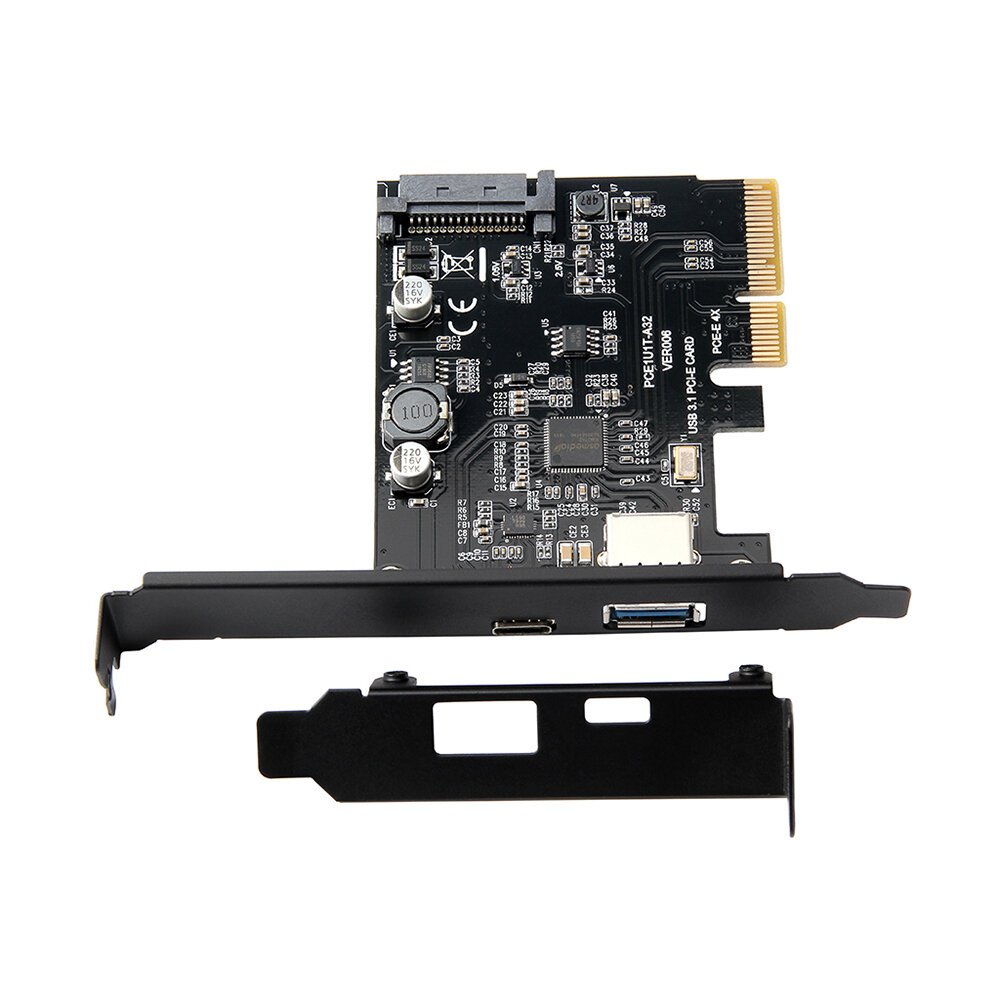 Плата расширения USB3.1 PCI-E x4 to Type-C Карта адаптера Type-A Карта преобразователя