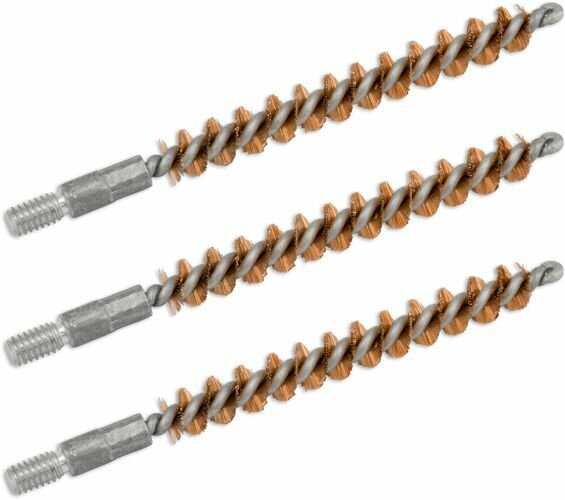 Ерши Bore Tech щетинные, калибр.243 (6мм) бронза 3 шт, резьба 8/32 (Папа)