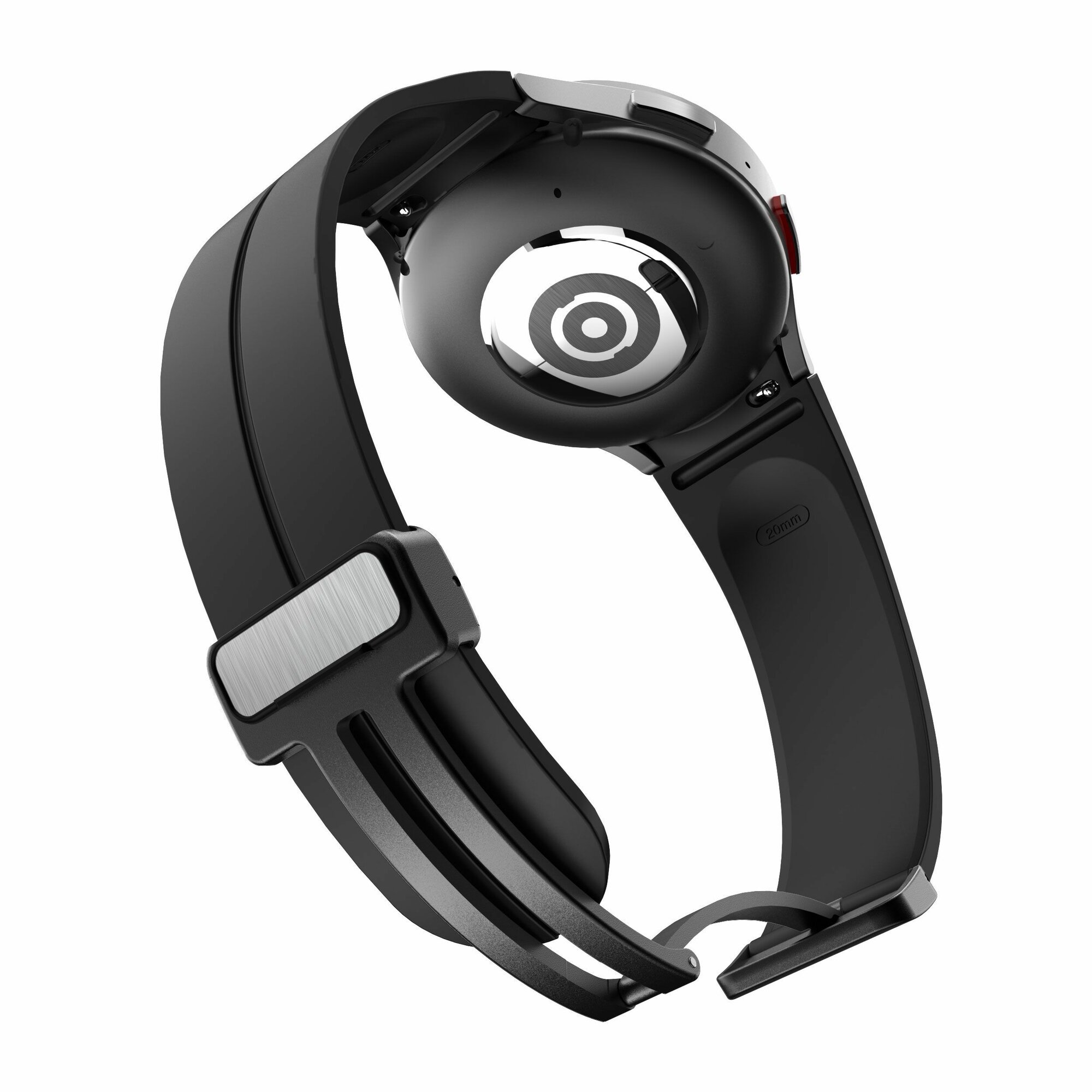 Магнитная резиновая лента силиконовый ремешок браслет для Samsung Galaxy Watch 5 Pro 45 мм 44 мм 40 мм часы 4 Claasic 46-42-44-40 мм