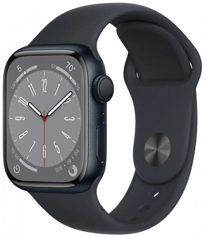 Умные часы Apple Watch Series 8 GPS 41mm Midnight Aluminium Case With Midnight Sport Band S/M
