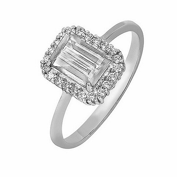 Кольцо, серебро, 925 проба, фианит