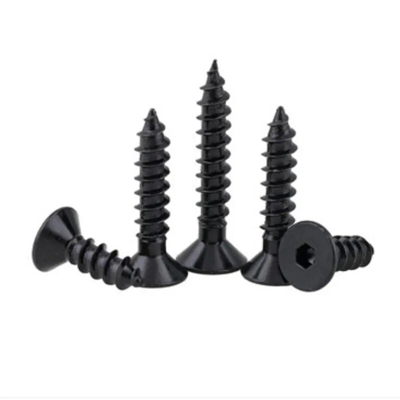 ZFhong Саморезы нержавеющая сталь черные 8.8 M2-M6 M2 50pcs, steel with black, 10 мм