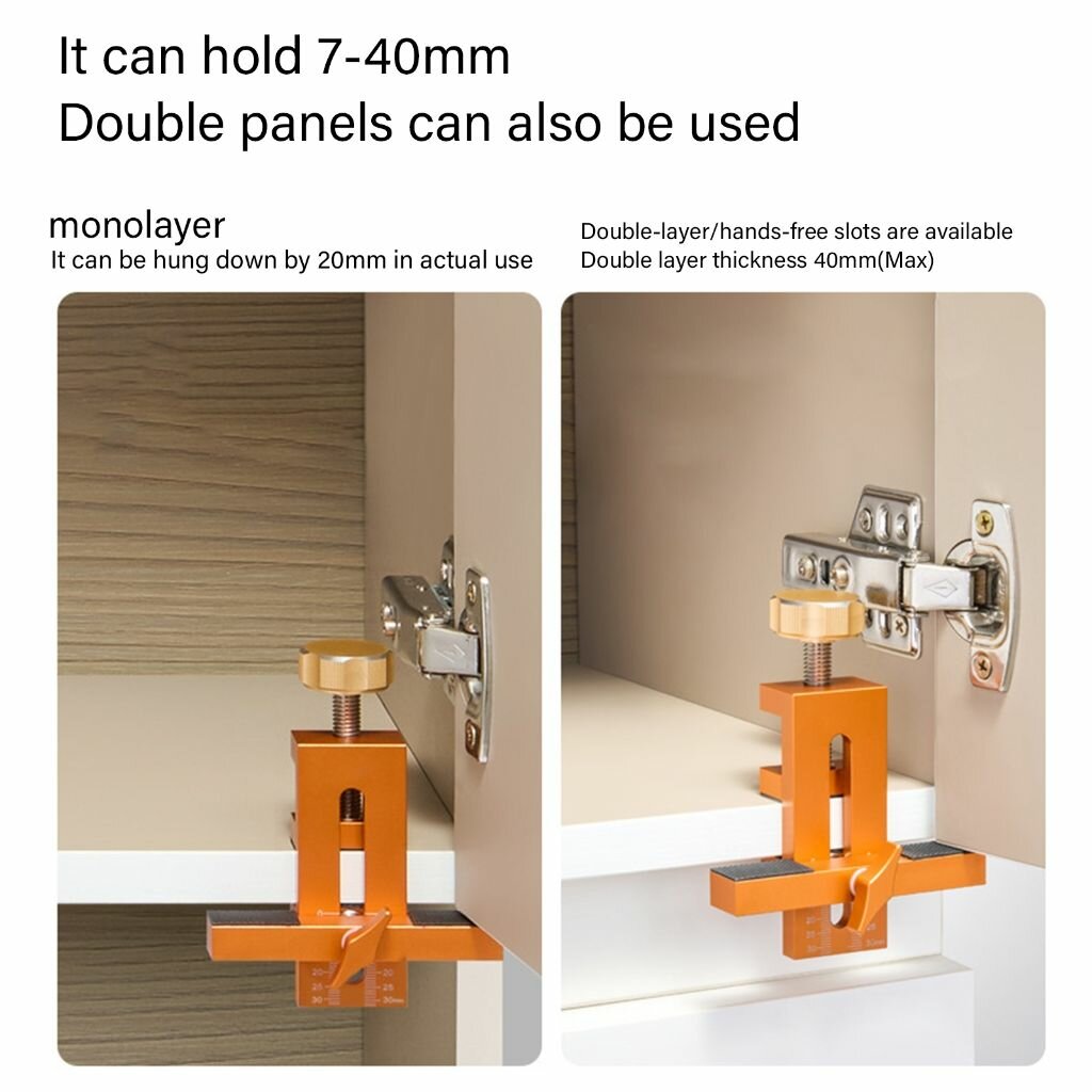 Кондукторы для петель, регулируемые, для дверей шкафа, из алюминиевого сплава