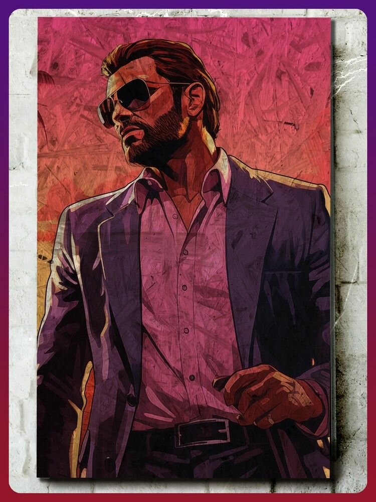 Картина интерьерная на рельефной доске Игры GTA (ГТА, action adventure, grant theft auto, PS, Xbox, PC, Switch) - 624132