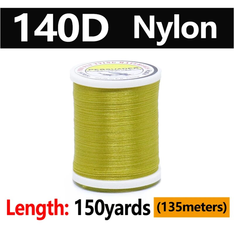 Нейлоновая нить 140D Olive yellow, 150 ярдов