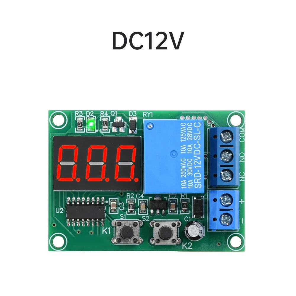 DC12V Цифровое реле задержки времени SRD-12VDC-SL-C