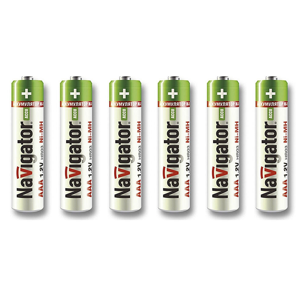 Аккумулятор Navigator AAA мизинчиковый LR03 1,2 В 1000 мАч (6 шт.)