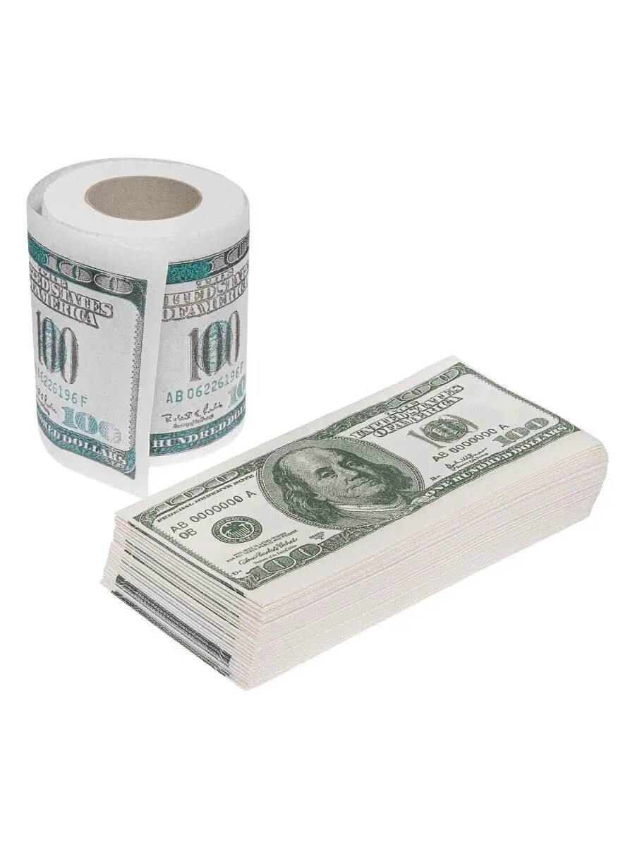 Гигиенический набор "Америка", рулон бумаги+пачка салфеток, зелёный, 100$