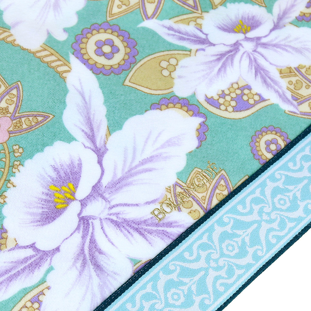 Полотенце махровое Домашняя Мода "Япония-2014" 50х90 см, плотность 300 г/м2, 100% хлопок, Фантазия, зеленый (B2014G)