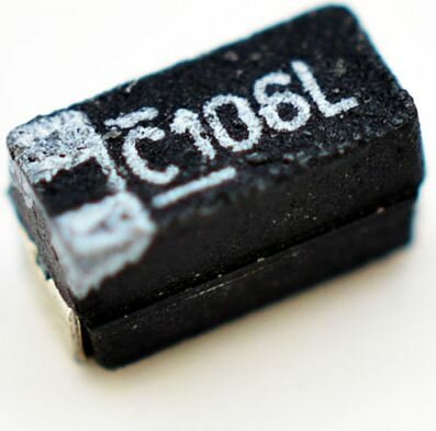 Конденсатор VISHAY 593D106X9016A2TE3 Конденсатор танталовый 16 В 10 мкФ 10П корпус A SMD_3216-18 -55.125 град. C 1шт