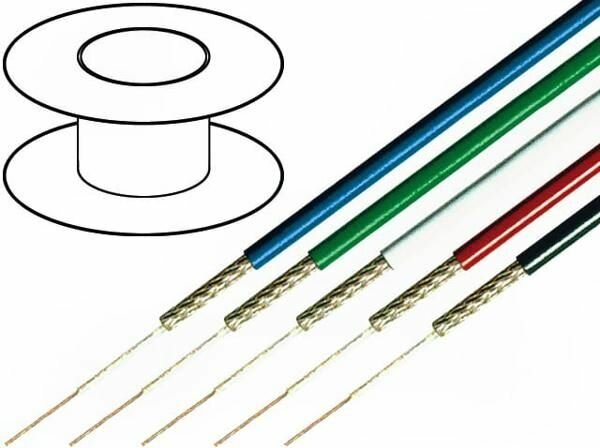 Кабель TASKER RGB75 WHITE Коаксиальный кабель монтажный 75 Ом белый кратно 1м