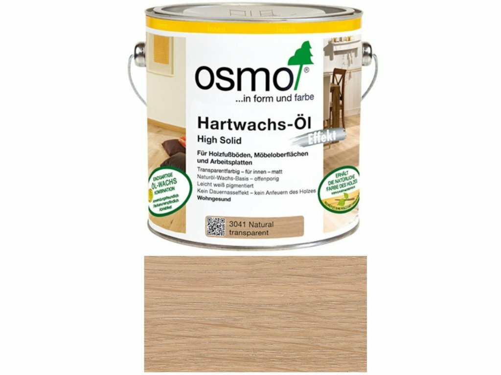 Osmo Масло с твердым воском "Эффект Натур" HARTWACHS-ÖL EFFEKT NATURAL 3041 Натуральный тон, 0.220л