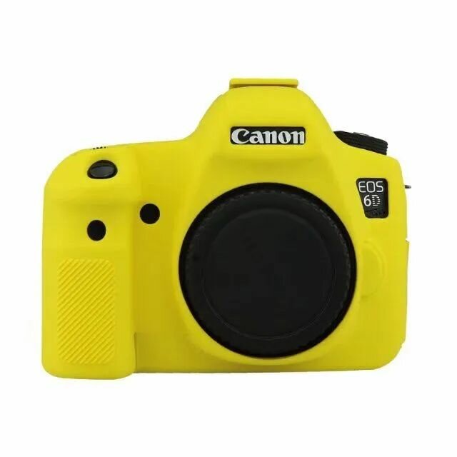 Силиконовый чехол для фотоаппарата Canon EOS 6D желтый