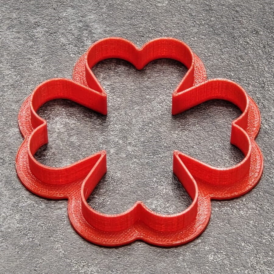 Форма для печенья/пряников "Клевер" (Красный)