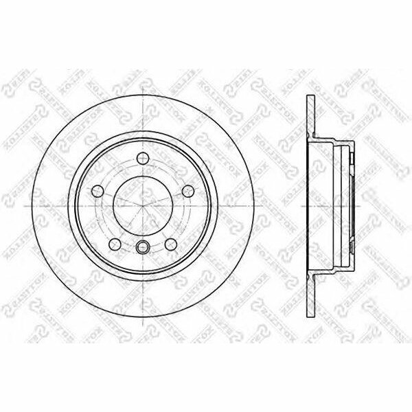Диск тормозной задний для автомобиля БМВ Volkswagen, STELLOX 6020-1525-SX (1 шт.)