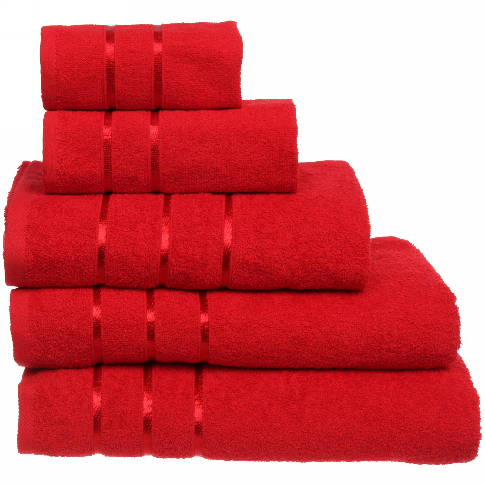 Полотенце Luna махровое 50х90 см, цвет красный, 360 г/м2 (392-067)