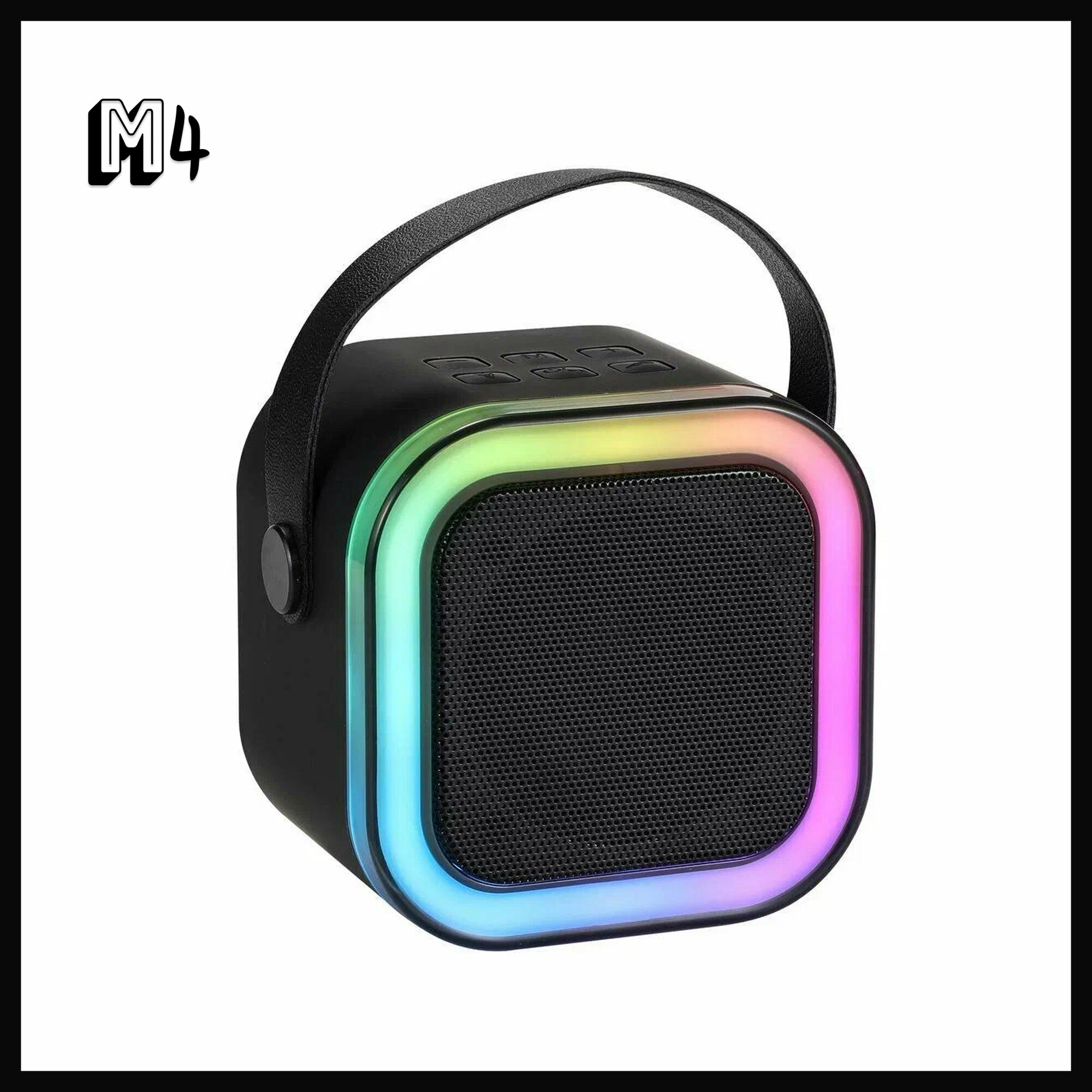 Детская караоке система/с двумя беспроводными микрофонами и колонкой/Живой вокал, Портативная колонка черный