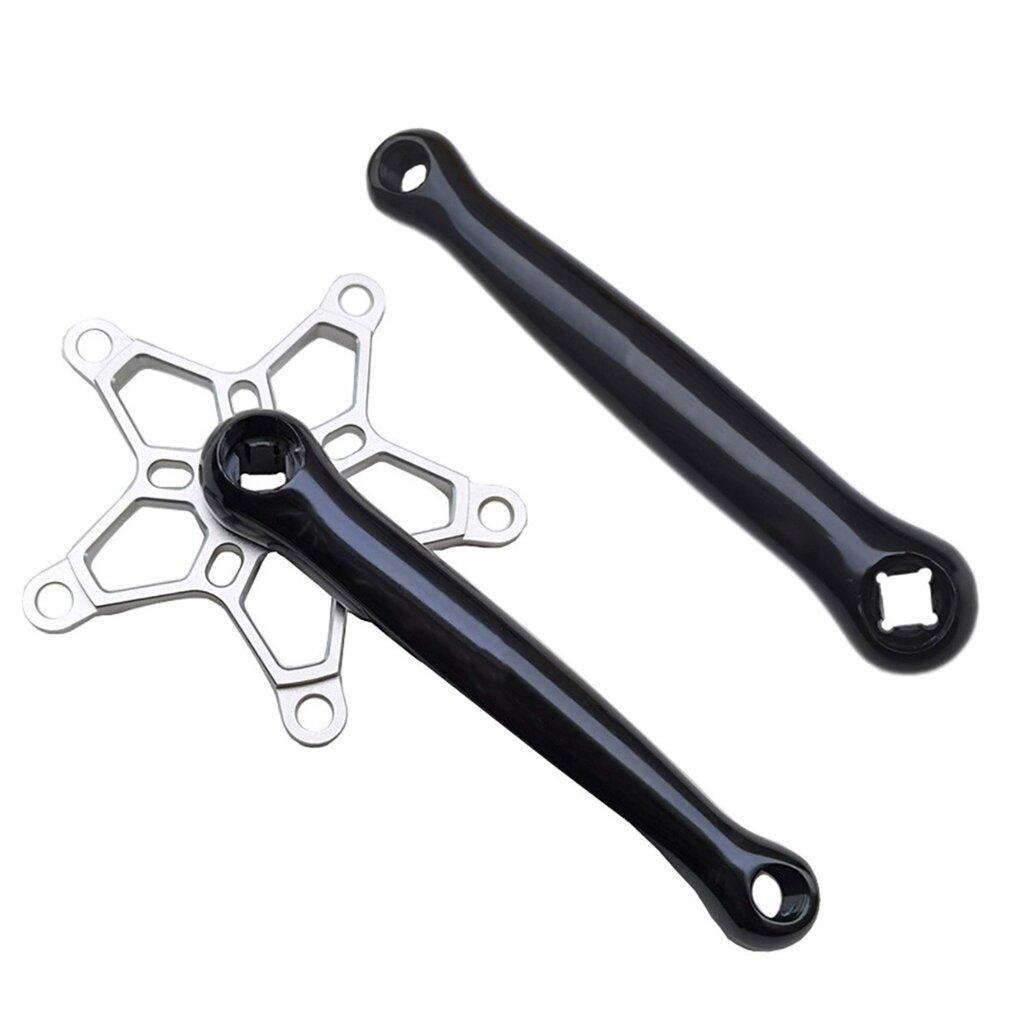 (1 комплект) Велосипед в стиле ретро, дорожный велосипед, складной велосипед с одним диском, двойной диск, кривошипная ножка с квадратным отверстием-серебристый