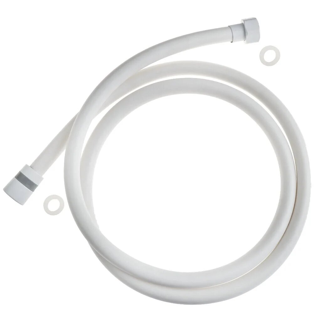 Шланг для лейки и душа 150 см белый ПВХ, Aqwin