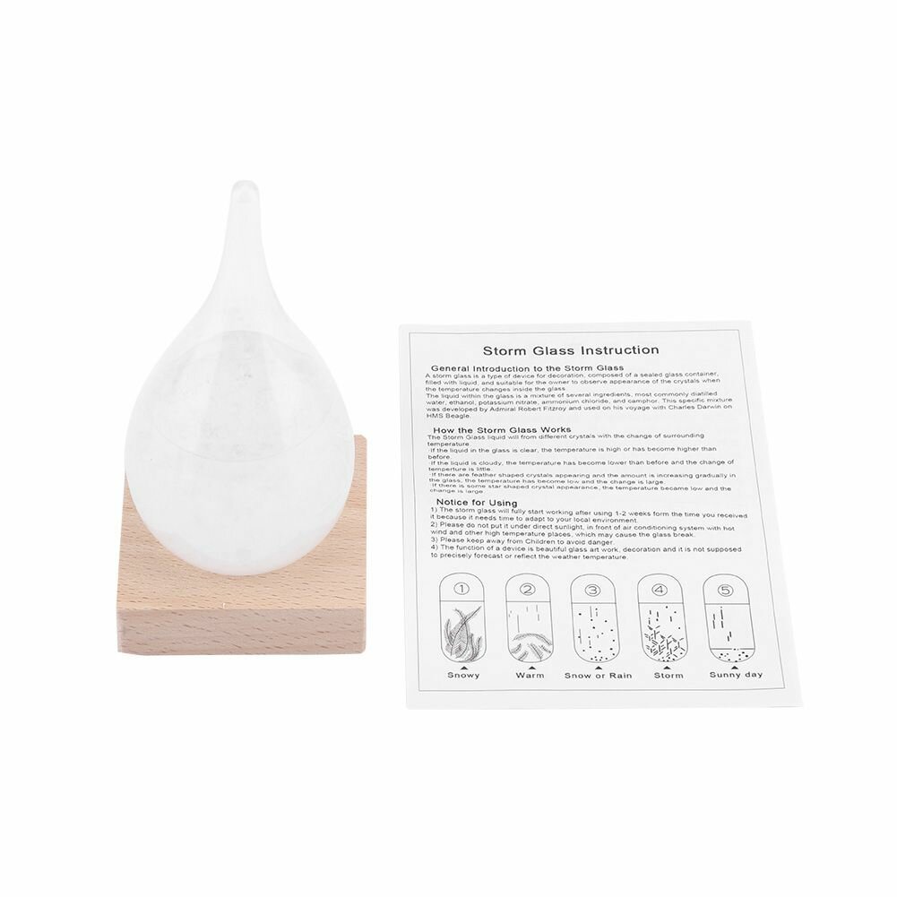 Креативная настольная метеорологическая станция из штормового стекла в форме капли, предсказатель погоды, стекло для прогноза грозовой погоды, декоративный подарок