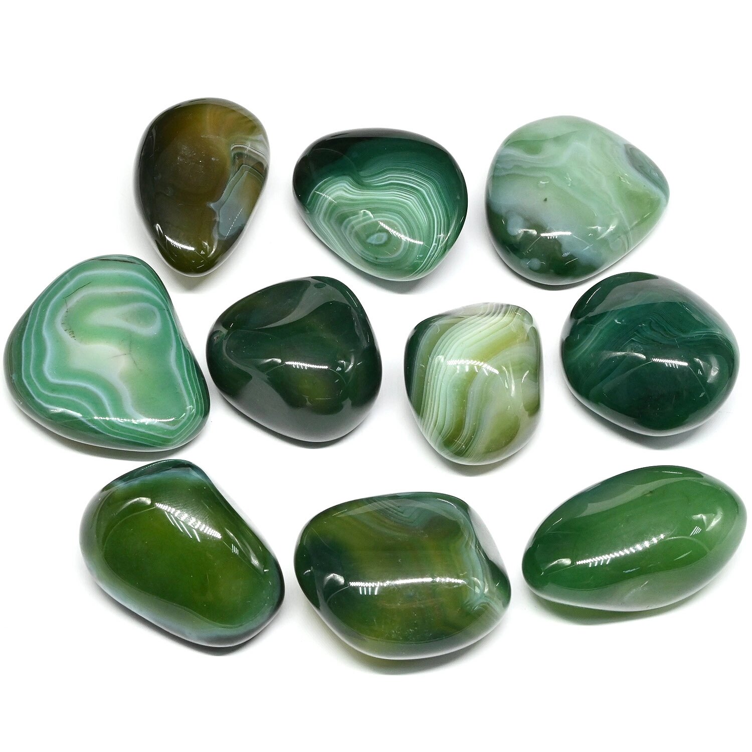 Минерал агат тонированный цв. зеленый 48*32*21мм, 50-59г .