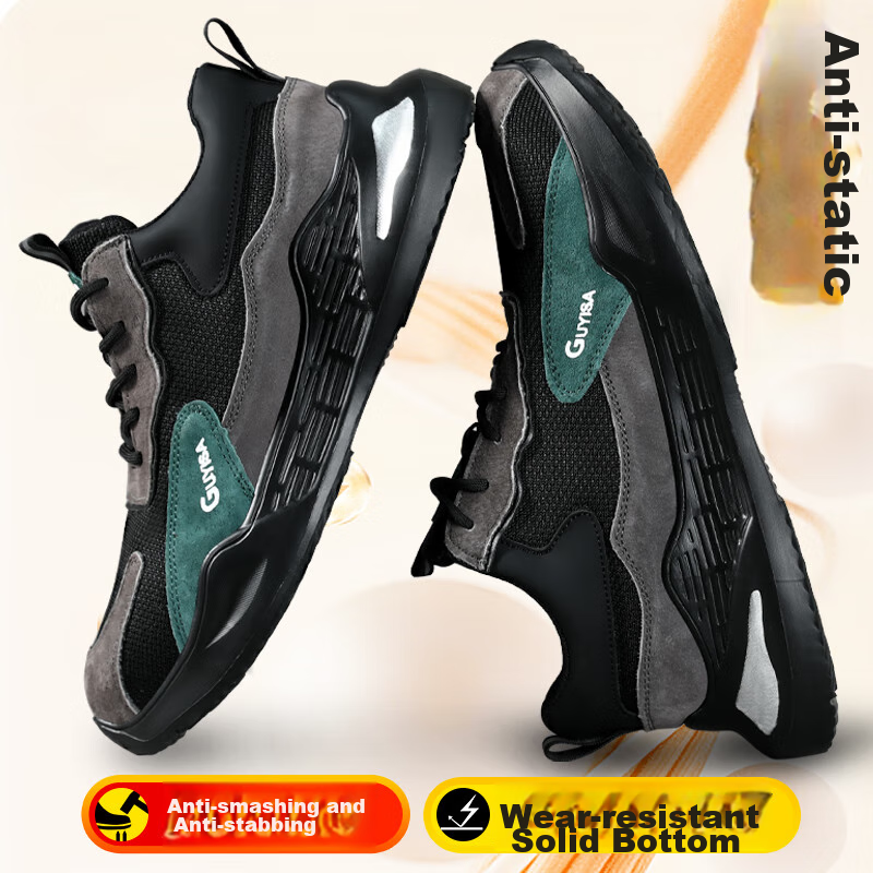 Blue Owl Shield Safety Shoes for Men, Winter Anti-Static Steel Toe Cap, Anti-Smashing, Anti-Puncture, Safety Work Site Functional Shoes 2095SA Size 40