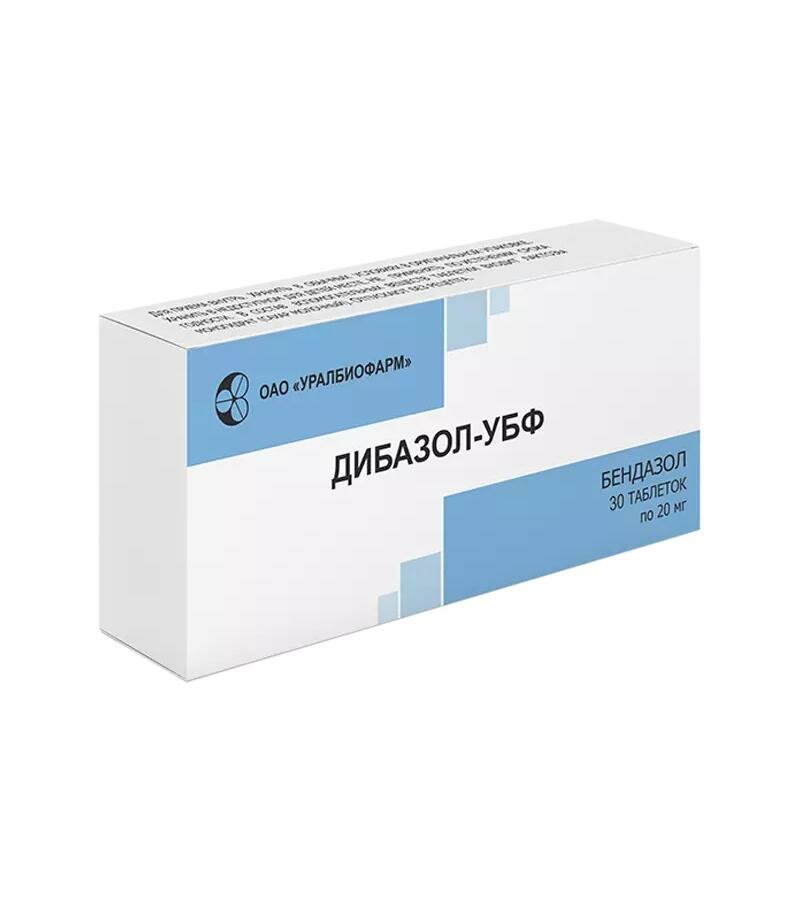 Дибазол-УБФ, таблетки 20 мг, 30 шт.