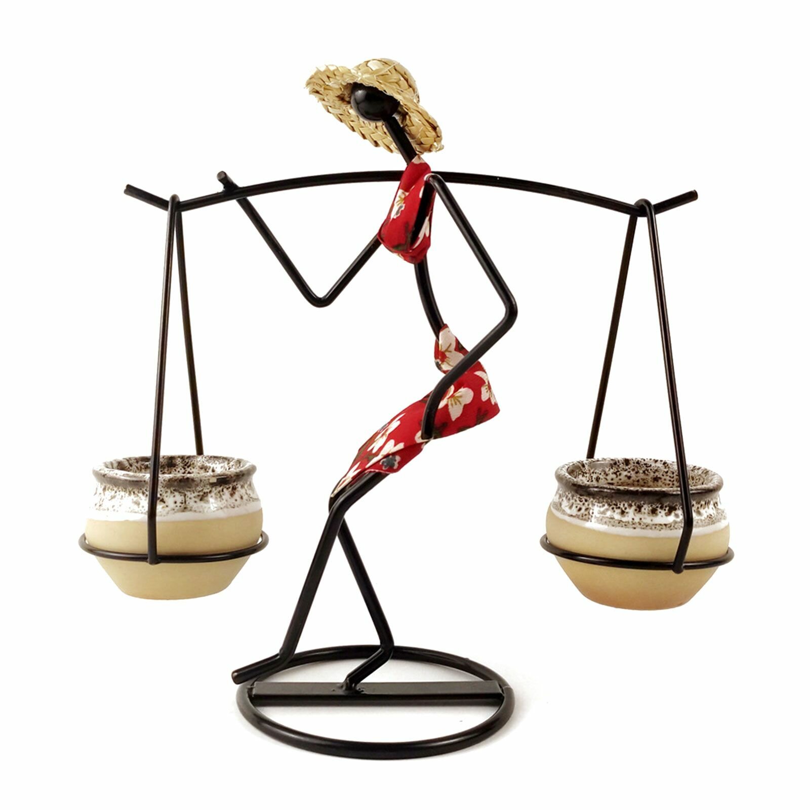 Мини-цветочный горшок для девочки-подростка Dai People Устоит перед стойкой в плечевом кашпо для украшения домашней спальни и гостиной