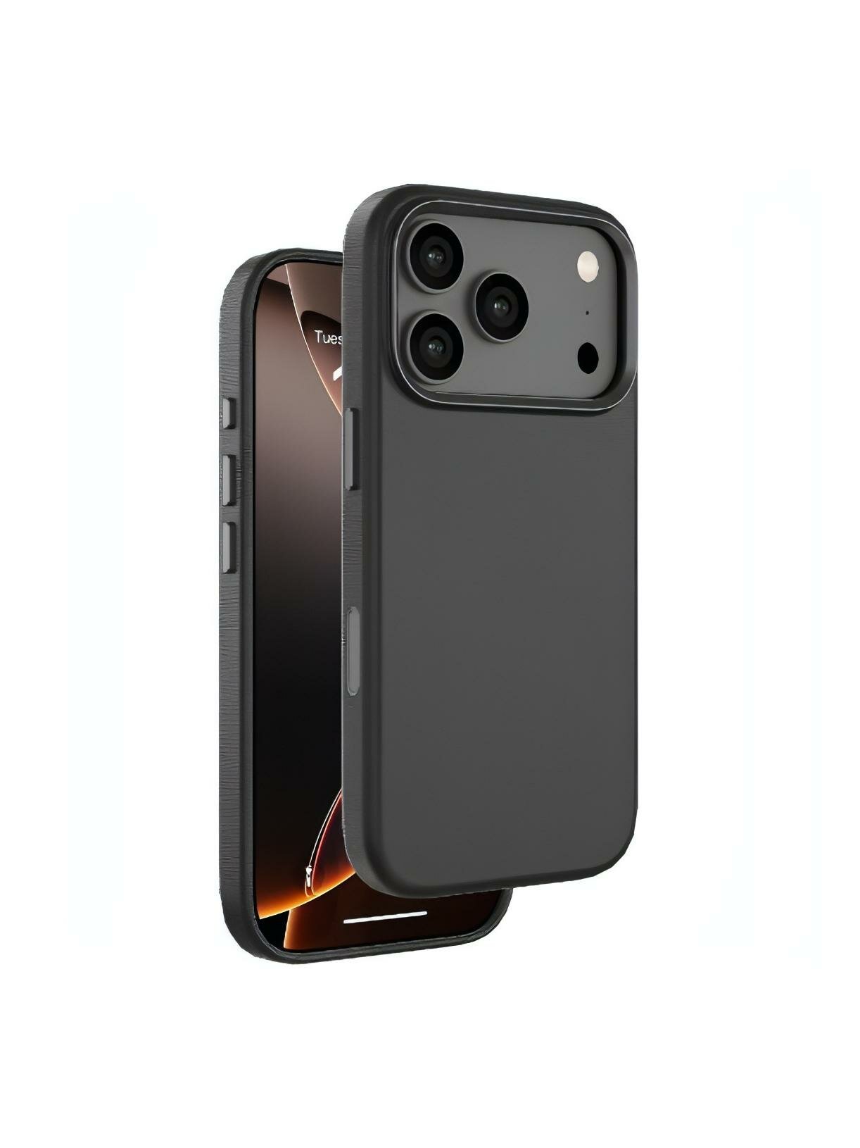 Чехол Deppa Eco Leather MagSafe iPhone 17 Pro, черный, 84296