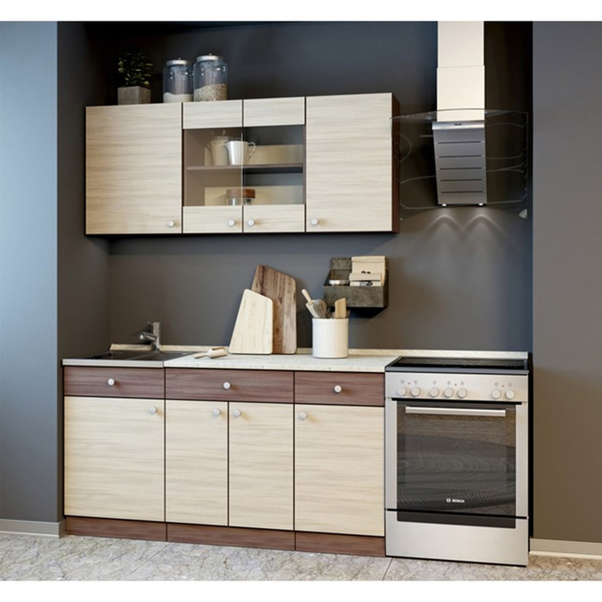 Кухонный гарнитур Сима-ленд Шимо 1500, ЛДСП, современный стиль