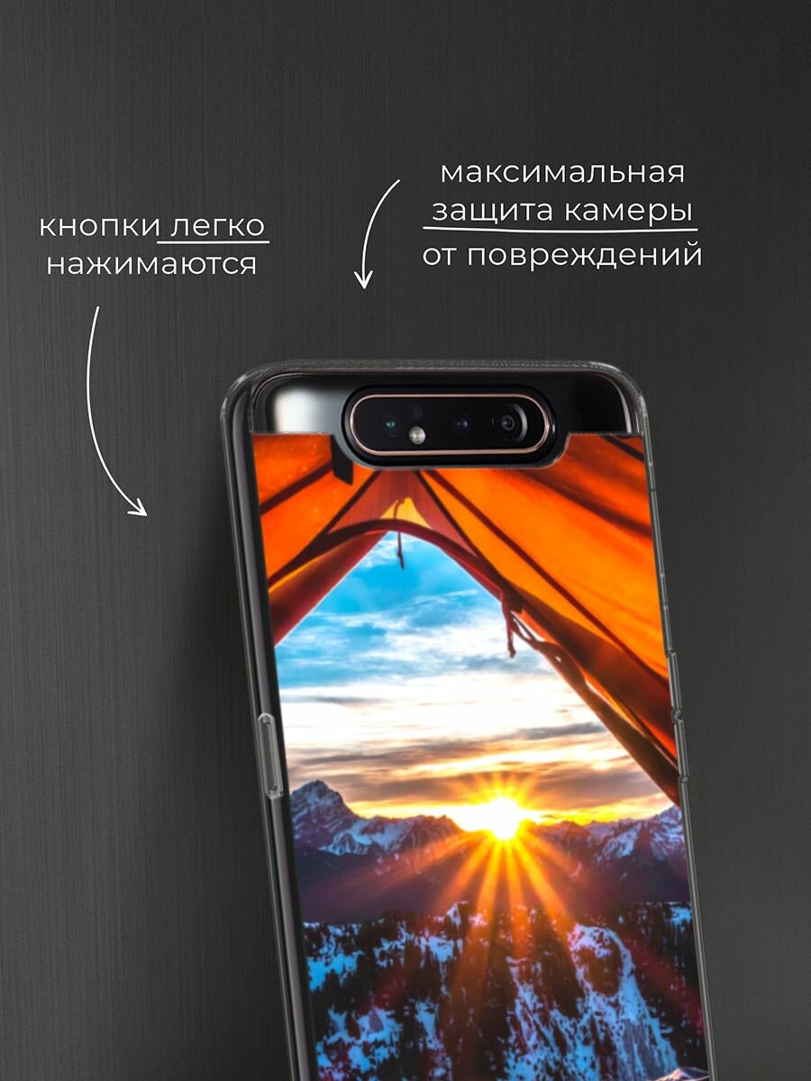 Чехол на Samsung Galaxy A80 / Самсунг Гэлакси A80 с принтом "Горы 7" — фото 1