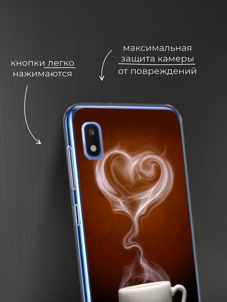 Чехол на Samsung Galaxy A10 / Самсунг Галакси А10 с принтом "Кофейная любовь" — фото 1