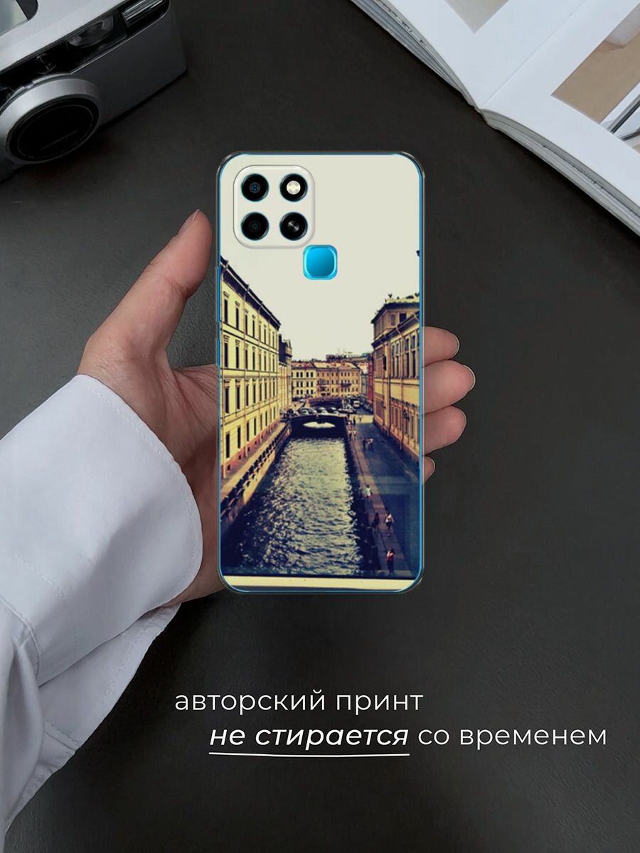 Чехол на Infinix Smart 6 / Инфиникс Смарт 6 с принтом "Санкт-Петербург" — фото 1