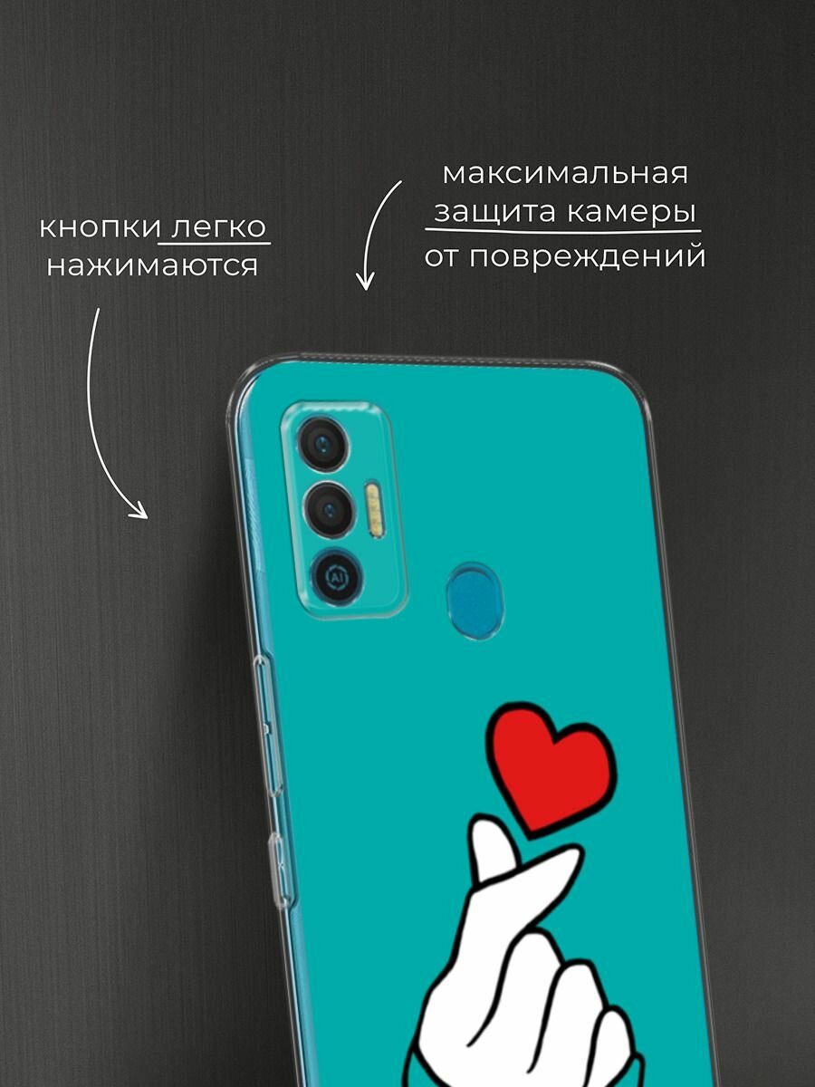 Чехол на Tecno Spark 7 / Техно Спарк 7 с принтом "Маленькое сердечко" — фото 1