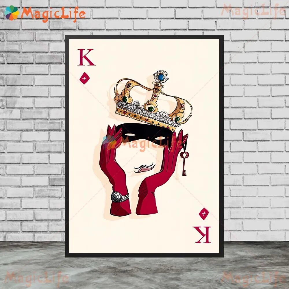 Настенный постер "Забавный покер-бар" Бордовый, N, 30X40cm NoFrame