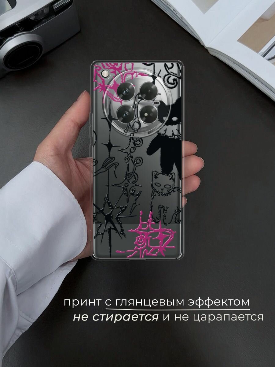 Чехол на Infinix Zero 40 5G / Инфиникс Зеро 40 5G с принтом "Готические котики" — фото 1