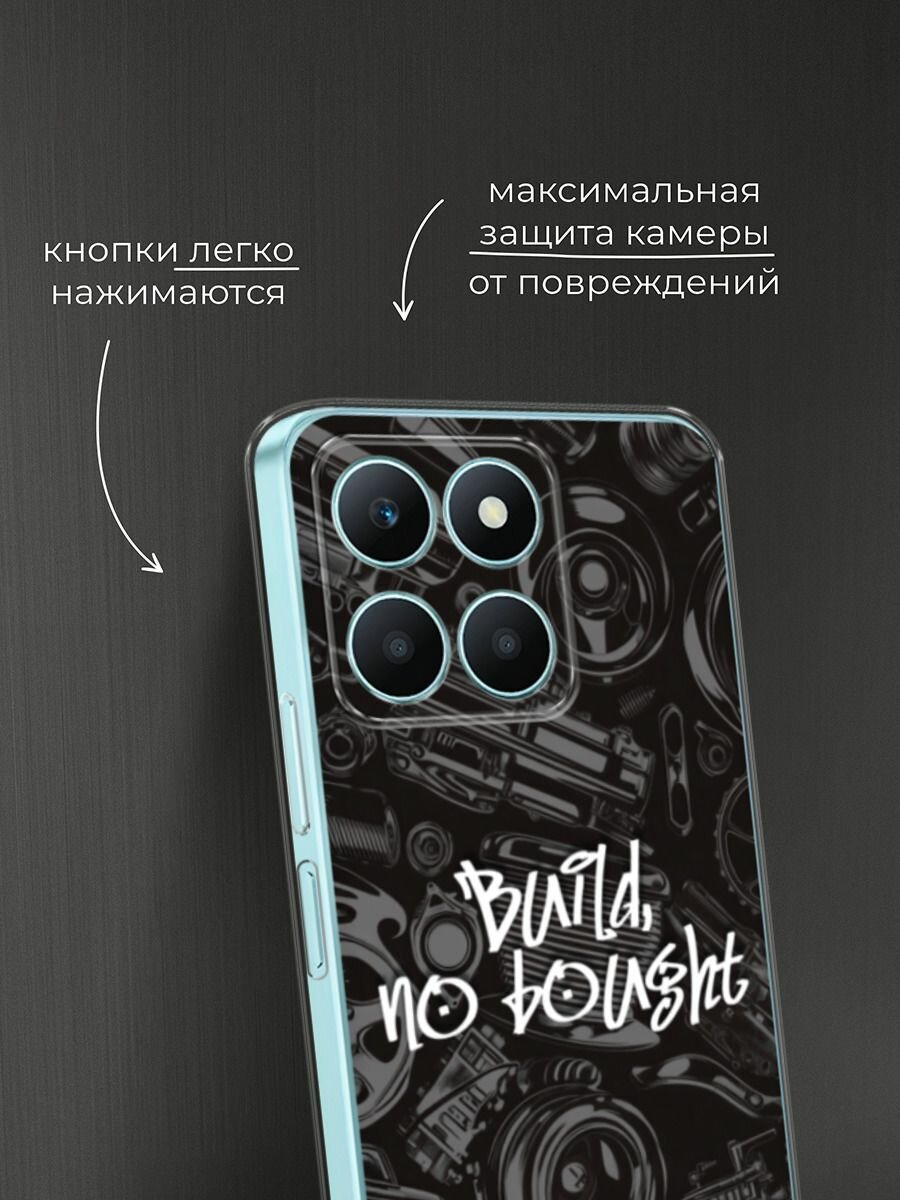 Силиконовый чехол на Honor X6A / Хонор X6A с принтом "Build no bought" — фото 1