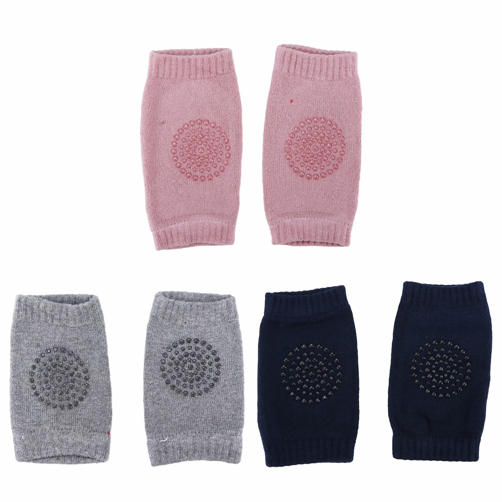 3 пары детских наколенников из мягкого хлопка с начесом, унисекс, для ползания, с противоскользящей подушкой, защитные наколенники