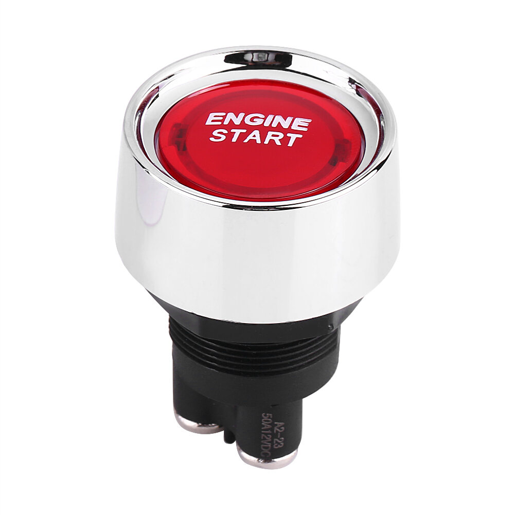 Кнопка запуска двигателя автомобиля 12 В-24 В 50 А, стартер с красным светодиодным индикатором для транспортного средства