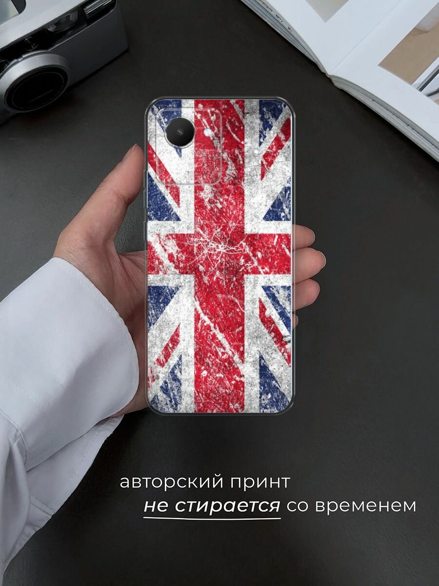 Чехол на Realme C30 / Реалми C30 с принтом "Флаг британский" — фото 1