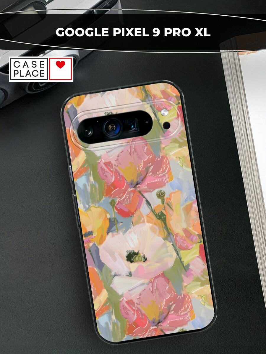 Чехол на Google Pixel 9 Pro XL / Гугл Пиксель 9 Про XL с принтом "Акварельные анемоны"