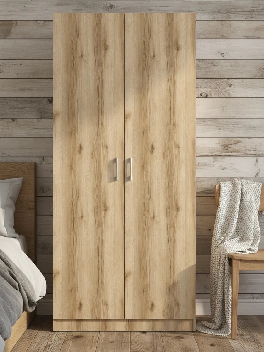 На балкон и в спальню шкаф FRESTER распашной деревянный с полками, от производителя