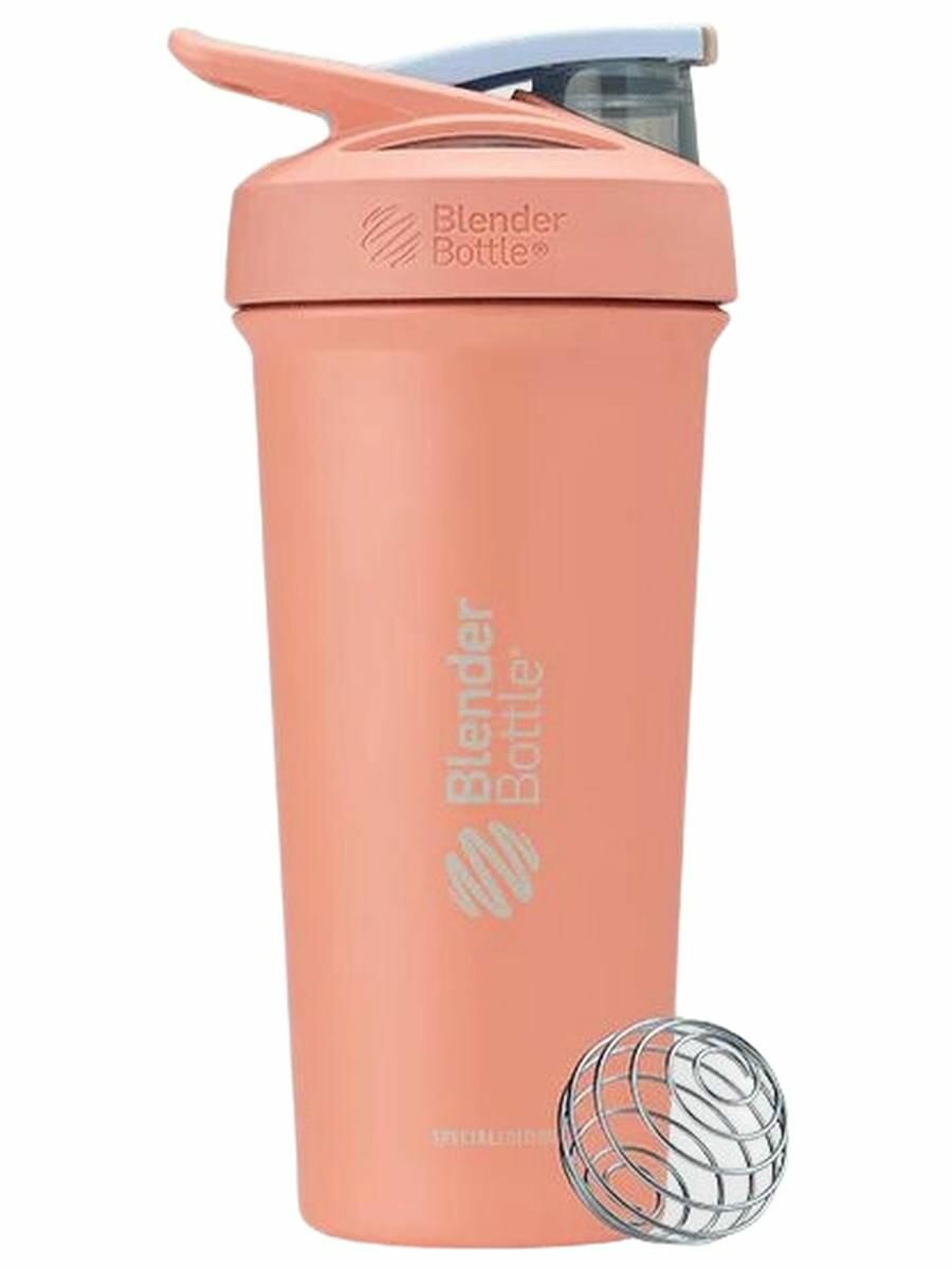 BlenderBottle, Шейкер спортивный, Stainless Sleek Sport, цвет Sherbet (щербет), 740 мл (25 унций)