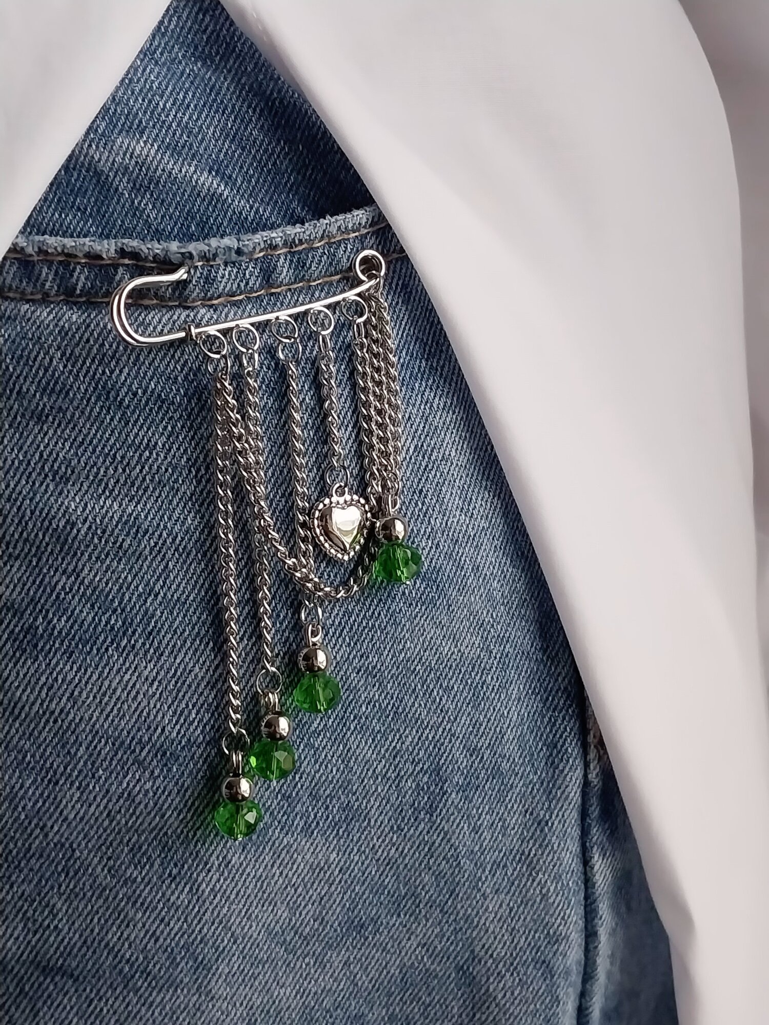 Брошь, минеральное стекло