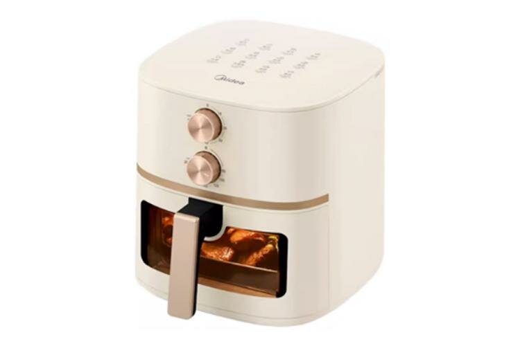 Фритюрница Midea Home Smart MF KZE5089, белая, большая вместимость, с прозрачной дверцей