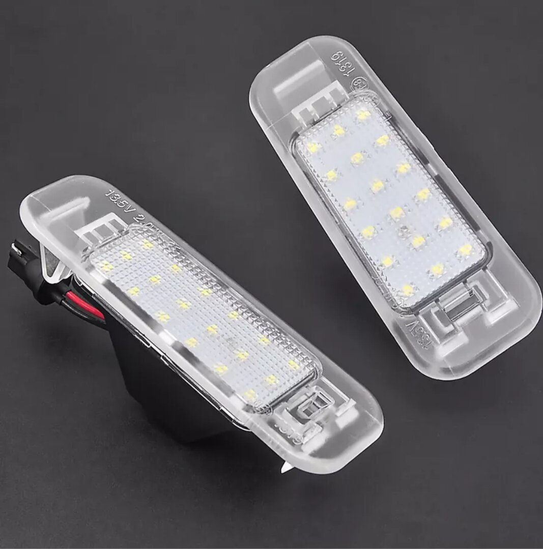 Фонарь номерного знака, светодиодный, для Kia Rio, прозрачный, белый свет, 3 Вт, 6000K