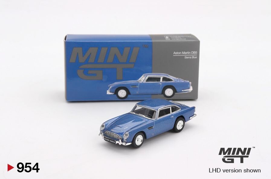 Коллекционная машинка MINI GT 1:64 Aston Martin DB5 Sierra Blue LHD