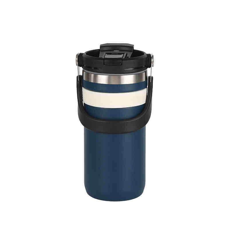 Минималистичная изолированная кружка из нержавеющей стали 304, портативная для мужчин и женщин, спортивная кружка с большой емкостью, ручная автомобильная кружка, кросс-бордер