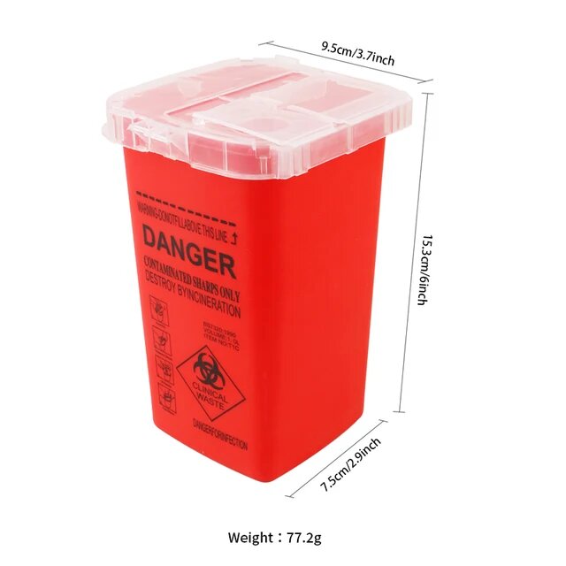 Контейнер для переработки лезвий трех цветов, коробка для обработки лезвий для парикмахерских принадлежностей, коробка для переработки и хранения одноразовых лезвий.