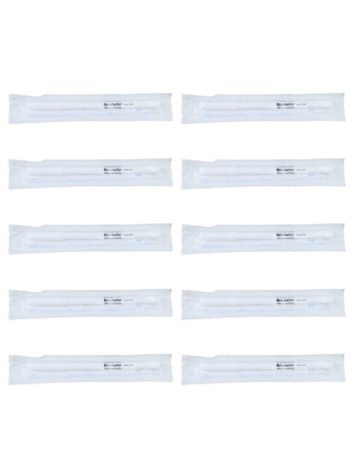 10 шт, маркерная ручка с позиционированием белой краски с одной головкой, водонепроницаемая ручка-маркер для татуировки